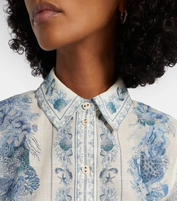 Zimmermann Wanderlust Cotton Shirt - Blue