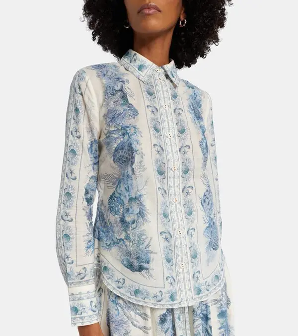 Zimmermann Wanderlust Cotton Shirt - Blue