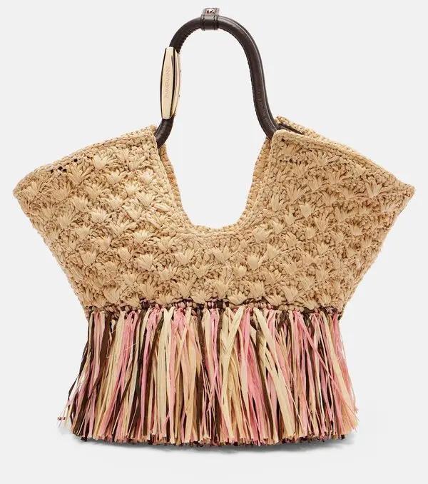 Zimmermann Golden Time Small Raffia Tote Bag