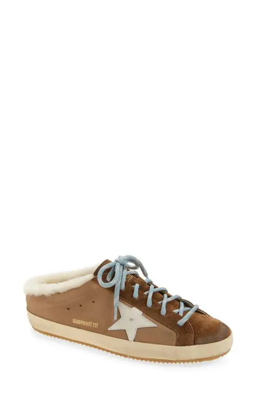 GOLDEN GOOSE Super-star Shearling Lined Mule Sneakers