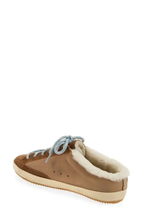 GOLDEN GOOSE Super-star Shearling Lined Mule Sneakers