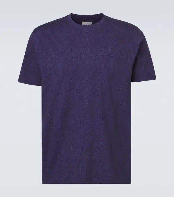 Etro Paisley Cotton T-shirt - Blue