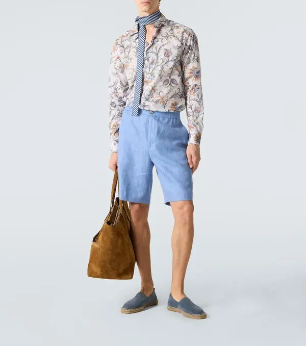 Etro Floral Cotton Shirt - Blue