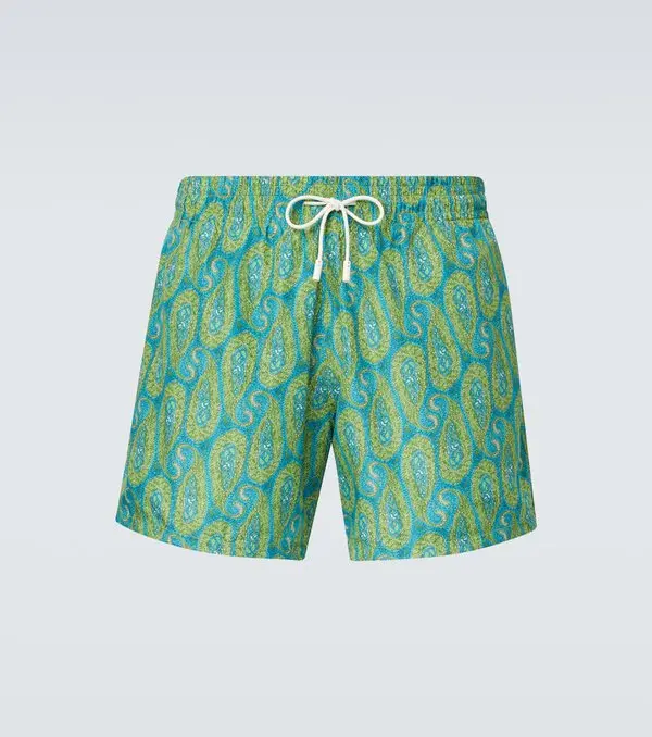 Etro Paisley Swim Trunks - Green
