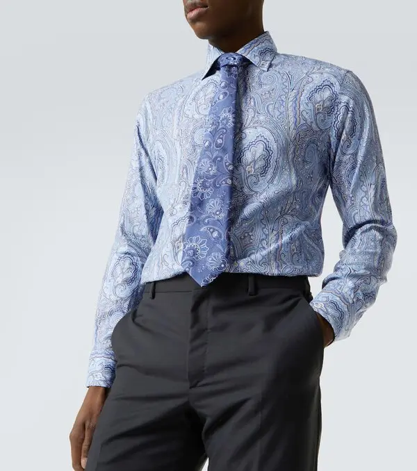 Etro Paisley Cotton Shirt - Blue