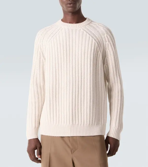 ALLUDE Ribbed Wool And Cashmere Sweater