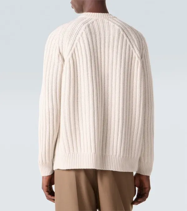 ALLUDE Ribbed Wool And Cashmere Sweater