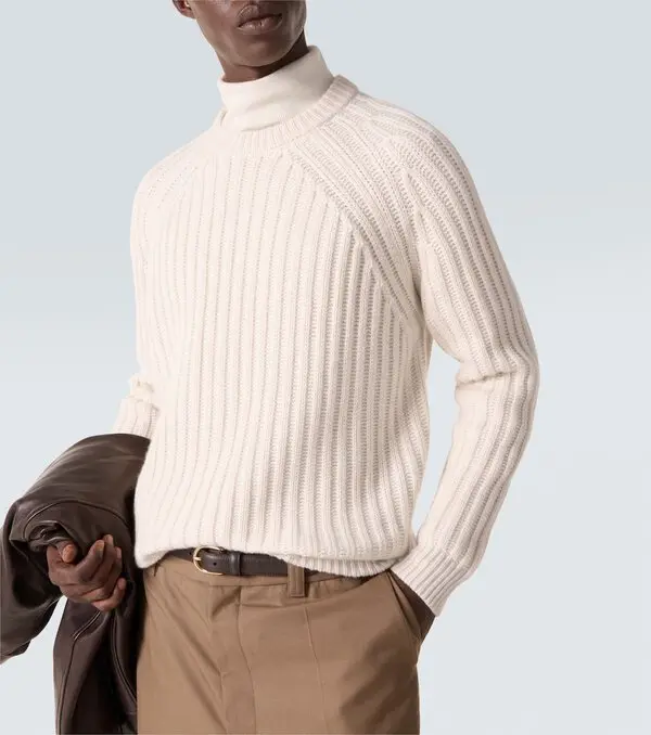 ALLUDE Ribbed Wool And Cashmere Sweater