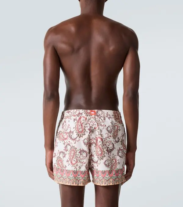 Etro Paisley Print Swim Trunks - Orange