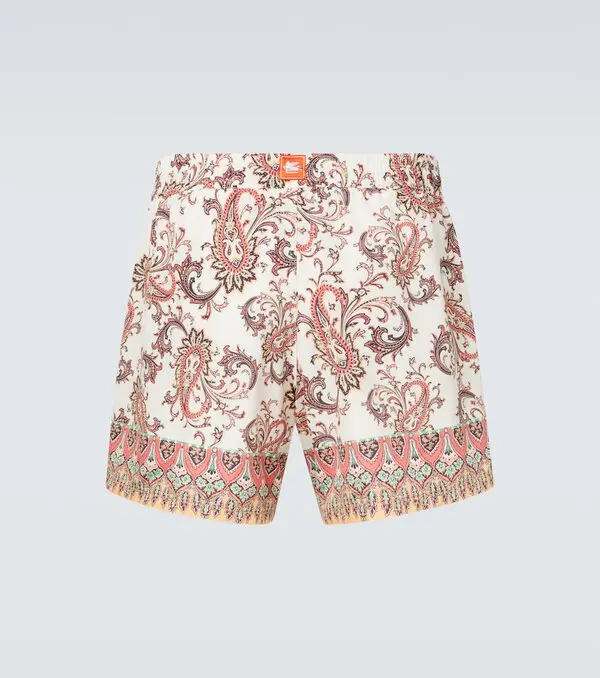 Etro Paisley Print Swim Trunks - Orange