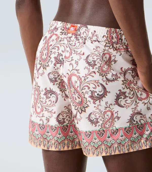 Etro Paisley Print Swim Trunks - Orange
