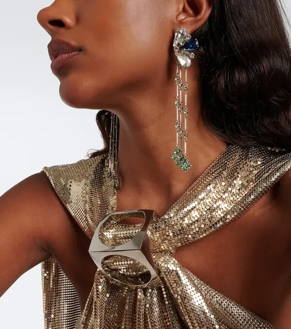 Rabanne Crystal-embellished Drop Earrings