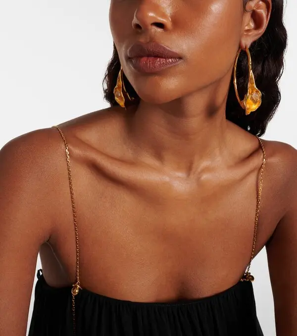 Chloé Embellished Hoop Earrings