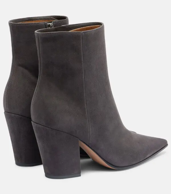GIANVITO ROSSI Keinna 85 Suede Ankle Boots - Grey