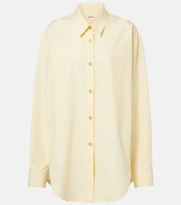 Khaite Goya Cotton Poplin Shirt - Yellow