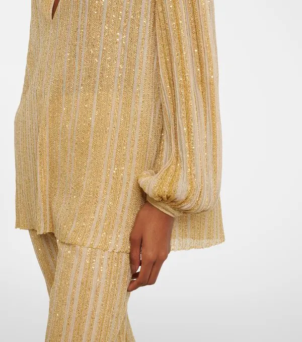 Missoni Cutout Lamé Blouse