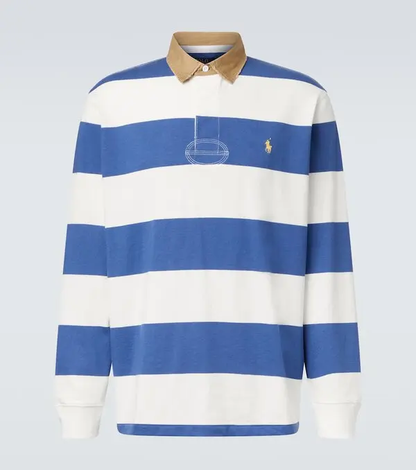 Polo Ralph Lauren Striped Cotton Polo Shirt - Blue