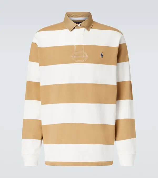 Polo Ralph Lauren Striped Cotton Polo Shirt - Brown