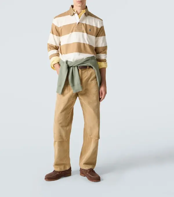 Polo Ralph Lauren Striped Cotton Polo Shirt - Brown