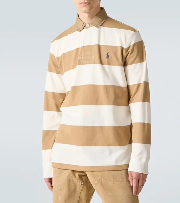 Polo Ralph Lauren Striped Cotton Polo Shirt - Brown