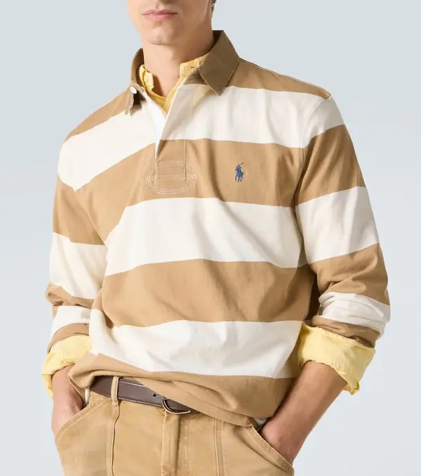 Polo Ralph Lauren Striped Cotton Polo Shirt - Brown