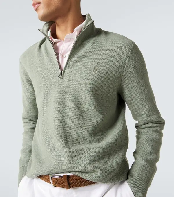 Polo Ralph Lauren Cotton Half-zip Sweater - Green