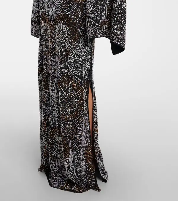 Rabanne Embellished Caped Gown