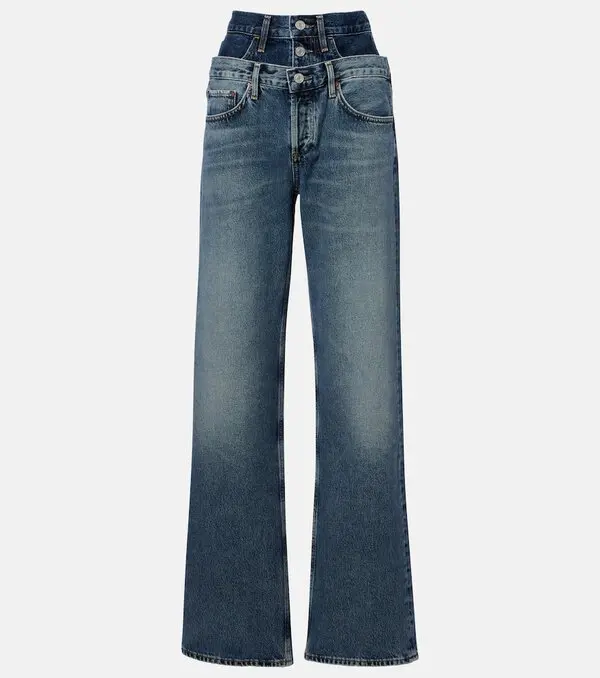 AGOLDE Elson High-rise Wide-leg Jeans - Blue