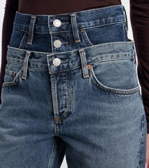 AGOLDE Elson High-rise Wide-leg Jeans - Blue