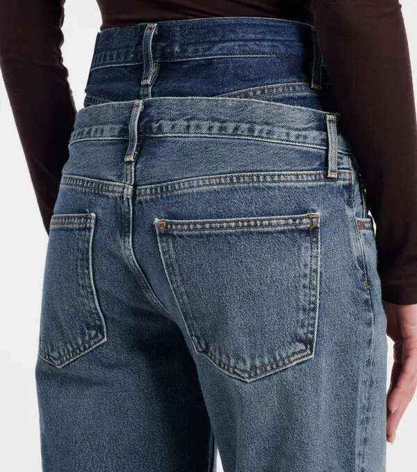 AGOLDE Elson High-rise Wide-leg Jeans - Blue