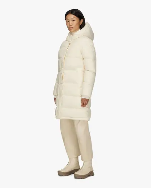 QUARTZ CO. Piper Hooded Down Winter Jacket - Ivory