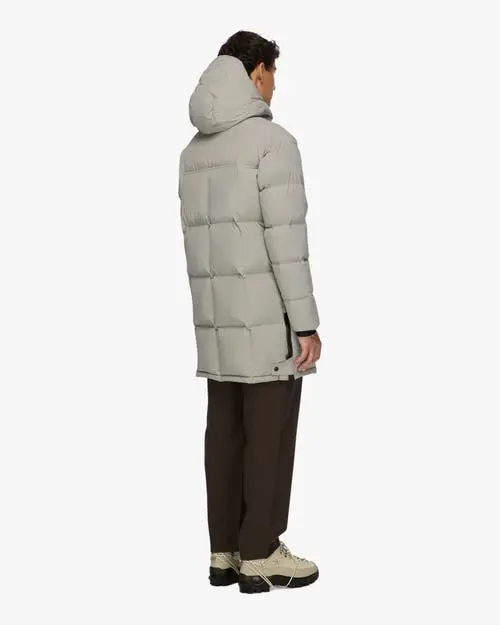 QUARTZ CO. Compass Hooded Recycled Down Winter Jacket - Ice
