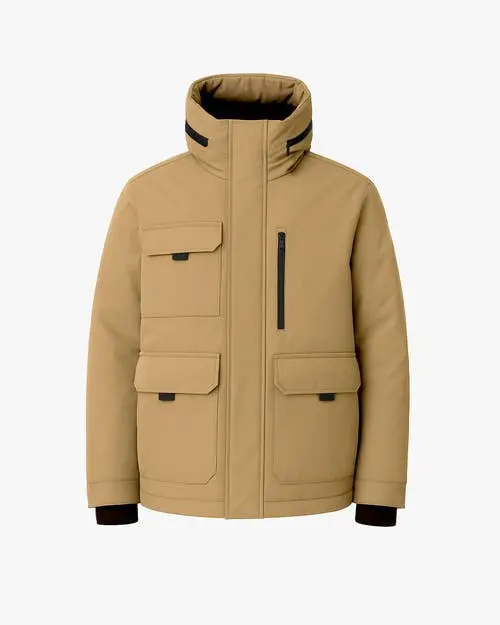 QUARTZ CO. Teslin | Recycled Down Winter Jacket - Dark Sand