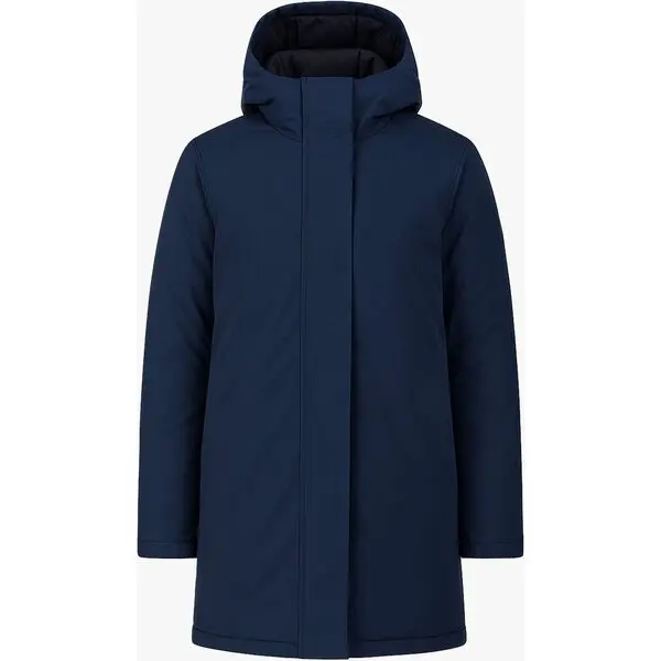 QUARTZ CO. Mara Hooded Insulated Winter Jacket - True Navy