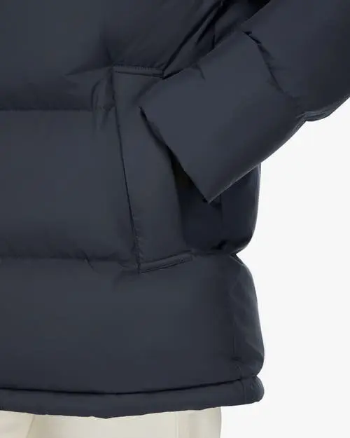 QUARTZ CO. Paige Hooded Down Winter Jacket - True Navy