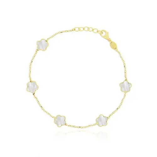 THE LOVERY FINE JEWELRY Flower Bracelet - Mother Of Pearl