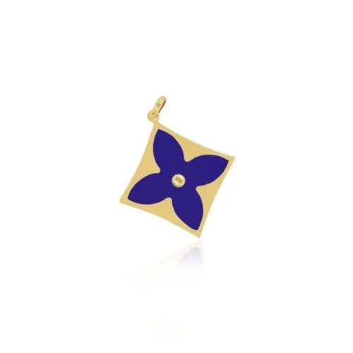 THE LOVERY FINE JEWELRY Luxe Flower Charm - Lapis