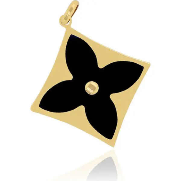 THE LOVERY FINE JEWELRY Luxe Flower Charm - Onyx