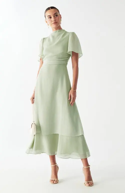 WILLA Rory Midi Dress - Light Sage