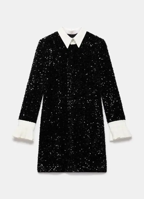 Mint Velvet Sequin Embellished Shirt Dress