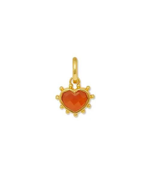 OTTOMAN HANDS Onyx Heart Charm - Gold
