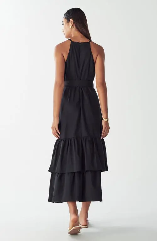WILLA Lou Tiered Midi-length Dress - Black