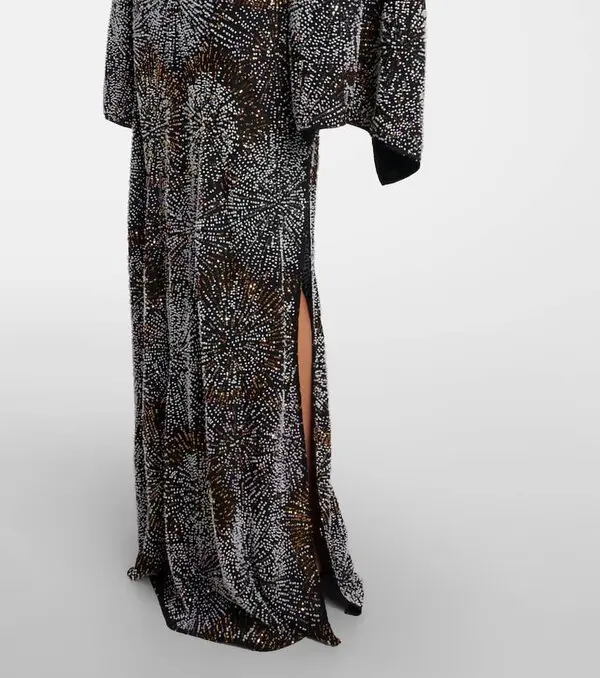 Rabanne Embellished Caped Gown