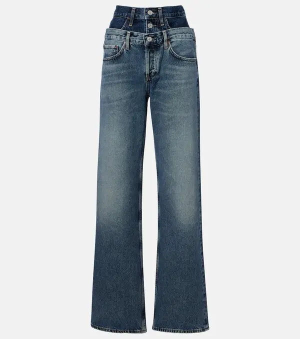 AGOLDE Elson High-rise Wide-leg Jeans