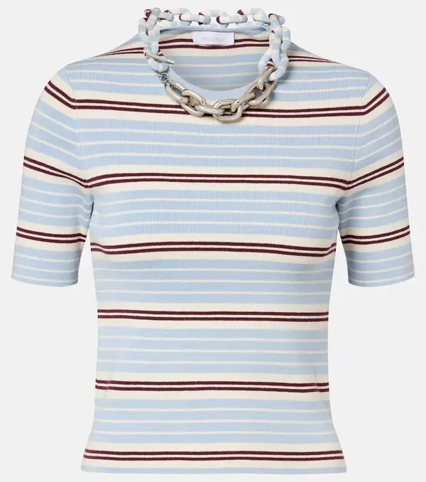 Rabanne Striped Chain Detail Top