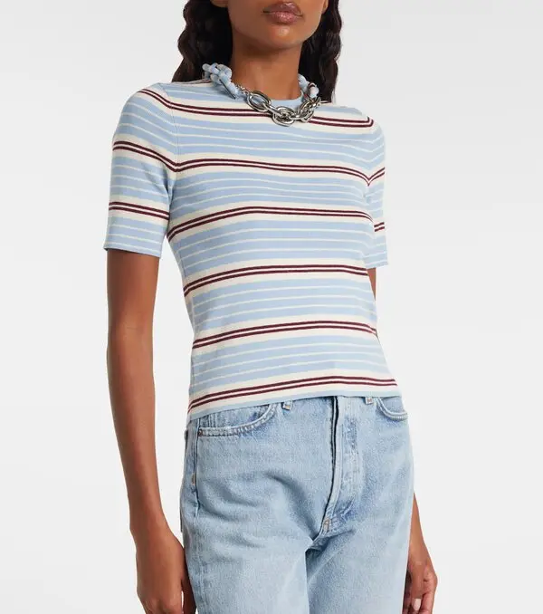 Rabanne Striped Chain Detail Top