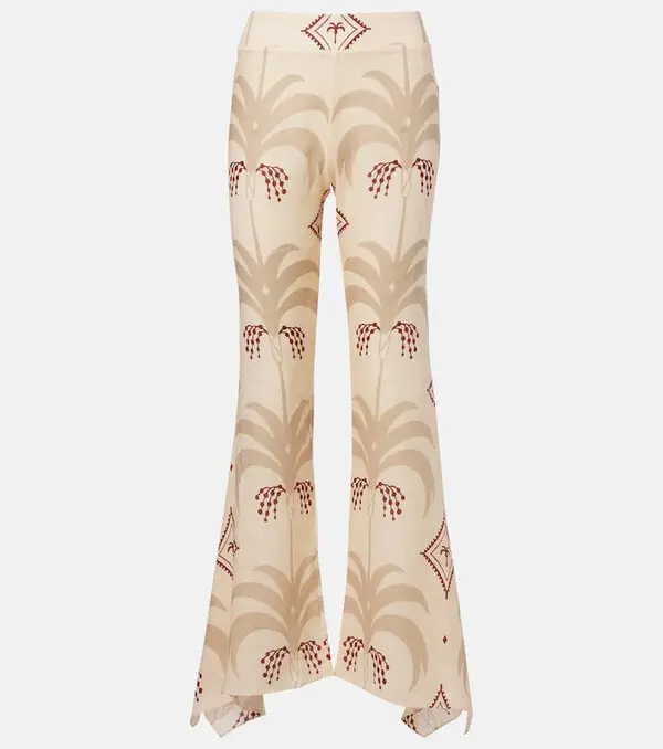 Johanna Ortiz Printed Linen Flared Pants