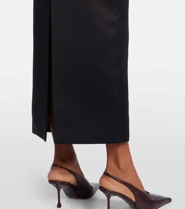 LEO LIN Rayna Floral-appliqué Midi Dress