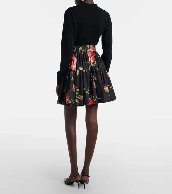 Dolce & Gabbana Floral Cotton Miniskirt