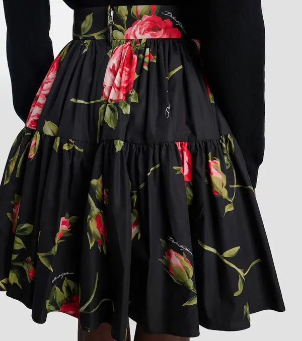 Dolce & Gabbana Floral Cotton Miniskirt